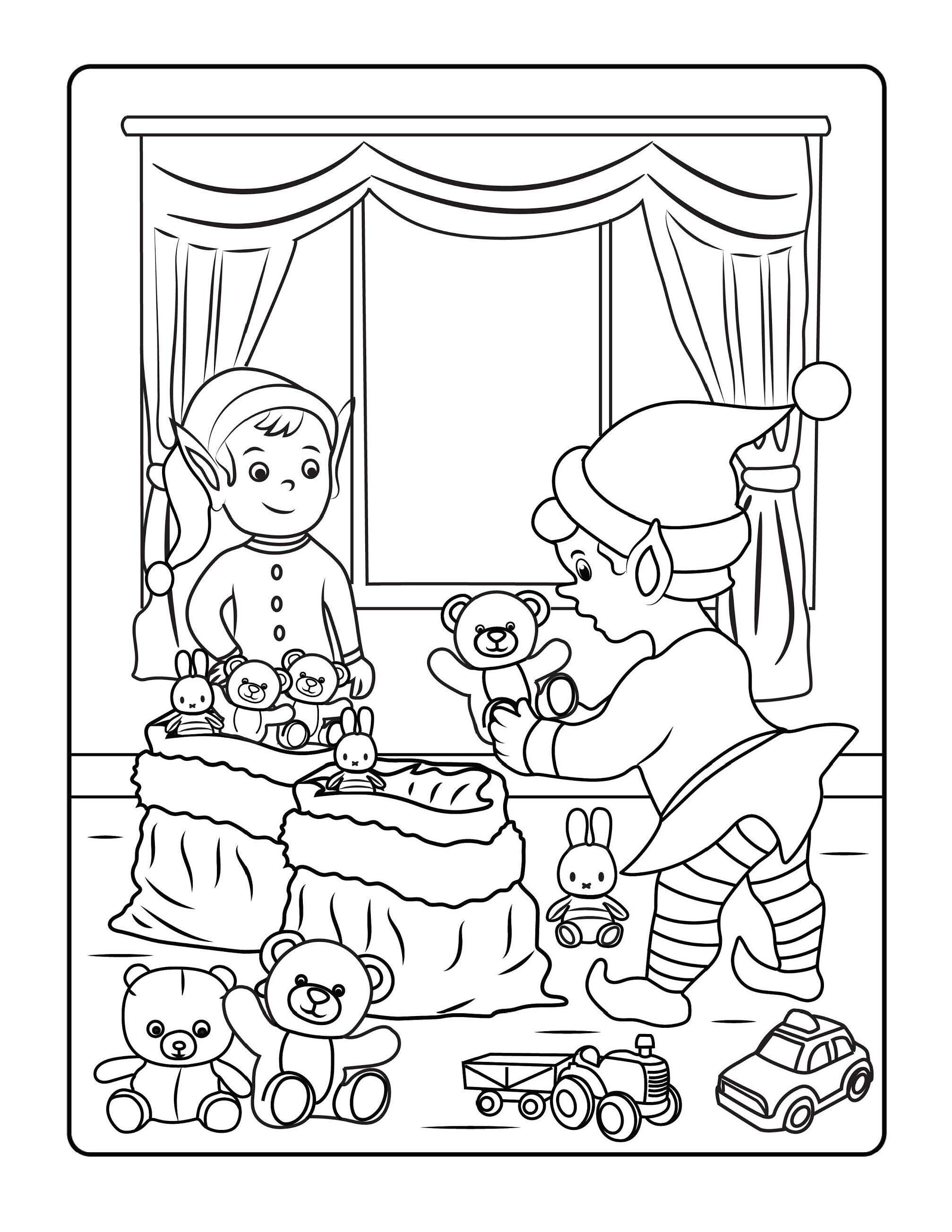 150 Kids Printable Christmas Coloring Pages - Etsy