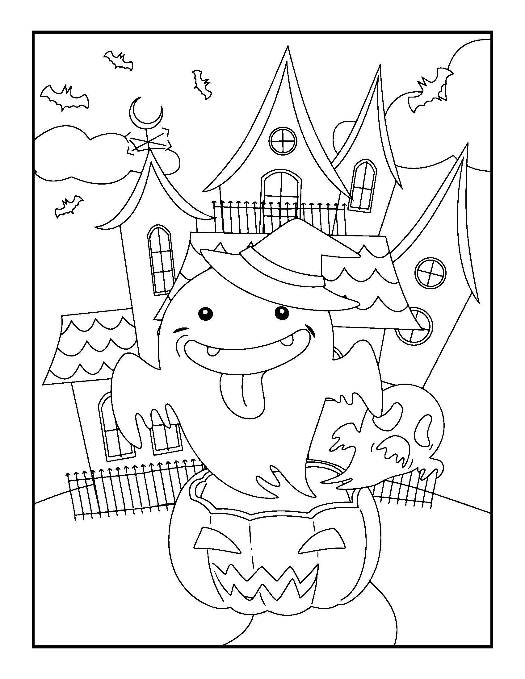 30 - Page Kids Downloadable Halloween Coloring Book - Etsy