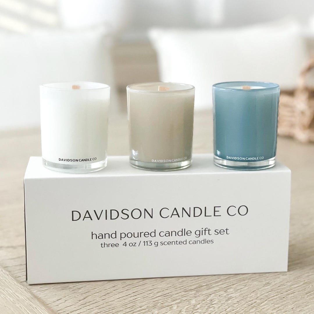 Coastal Home Candle Gift Set Woodwick Candle - Etsy