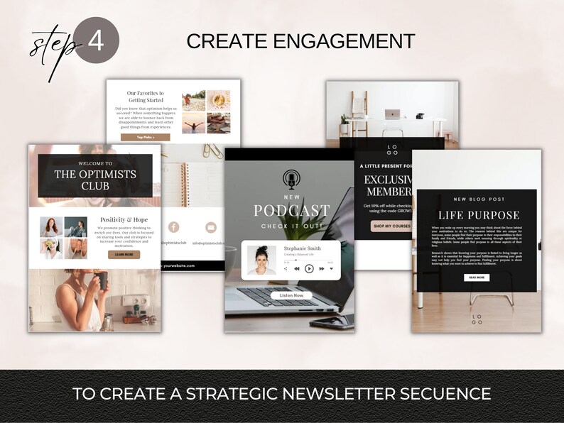 Email Marketing Newsletter Template for Course Creators - Etsy