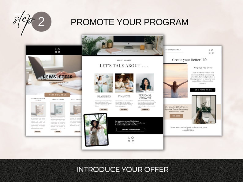 Email Marketing Newsletter Template for Course Creators - Etsy