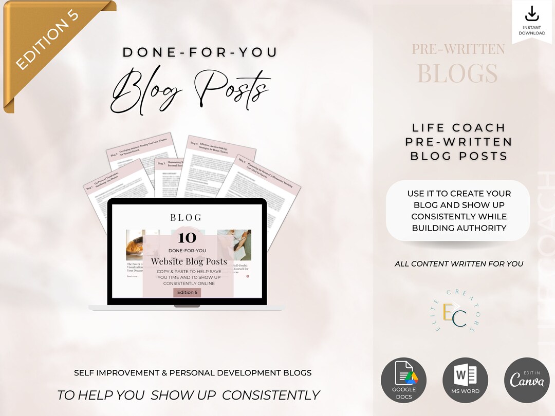 Done for You Blogs| DFY Blogs| Self-improvement Blogs| Life Coaching ...