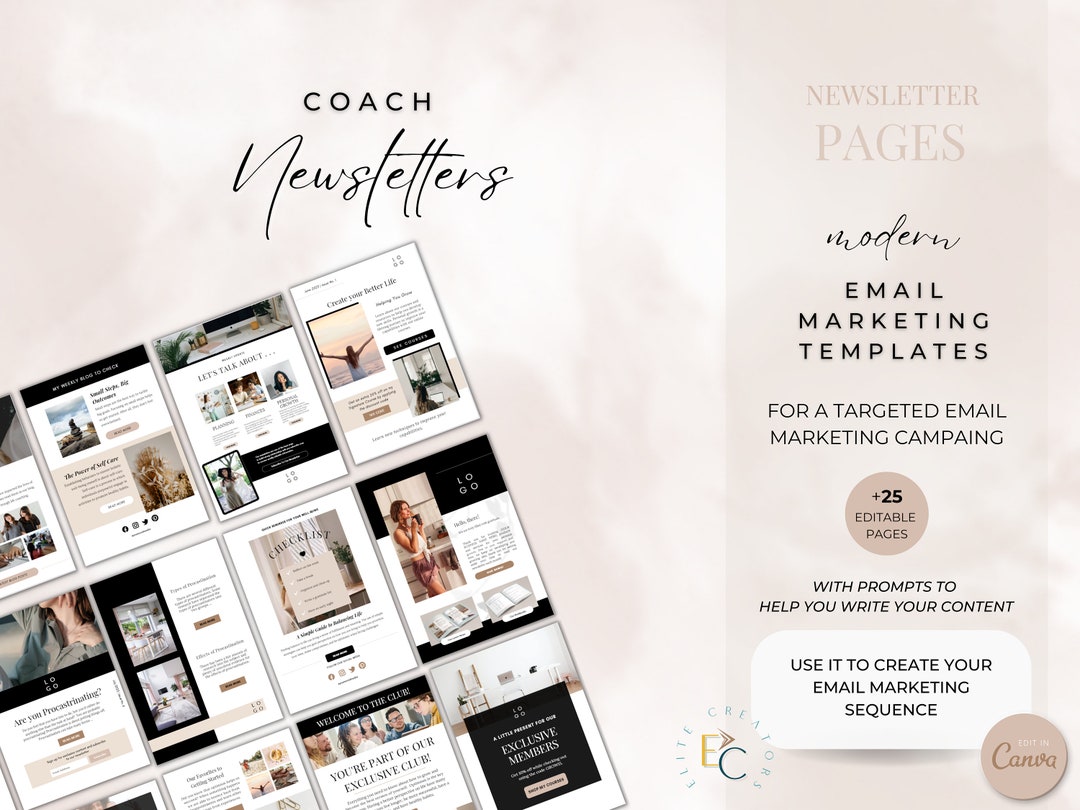 Email Marketing Newsletter Template for Course Creators - Etsy