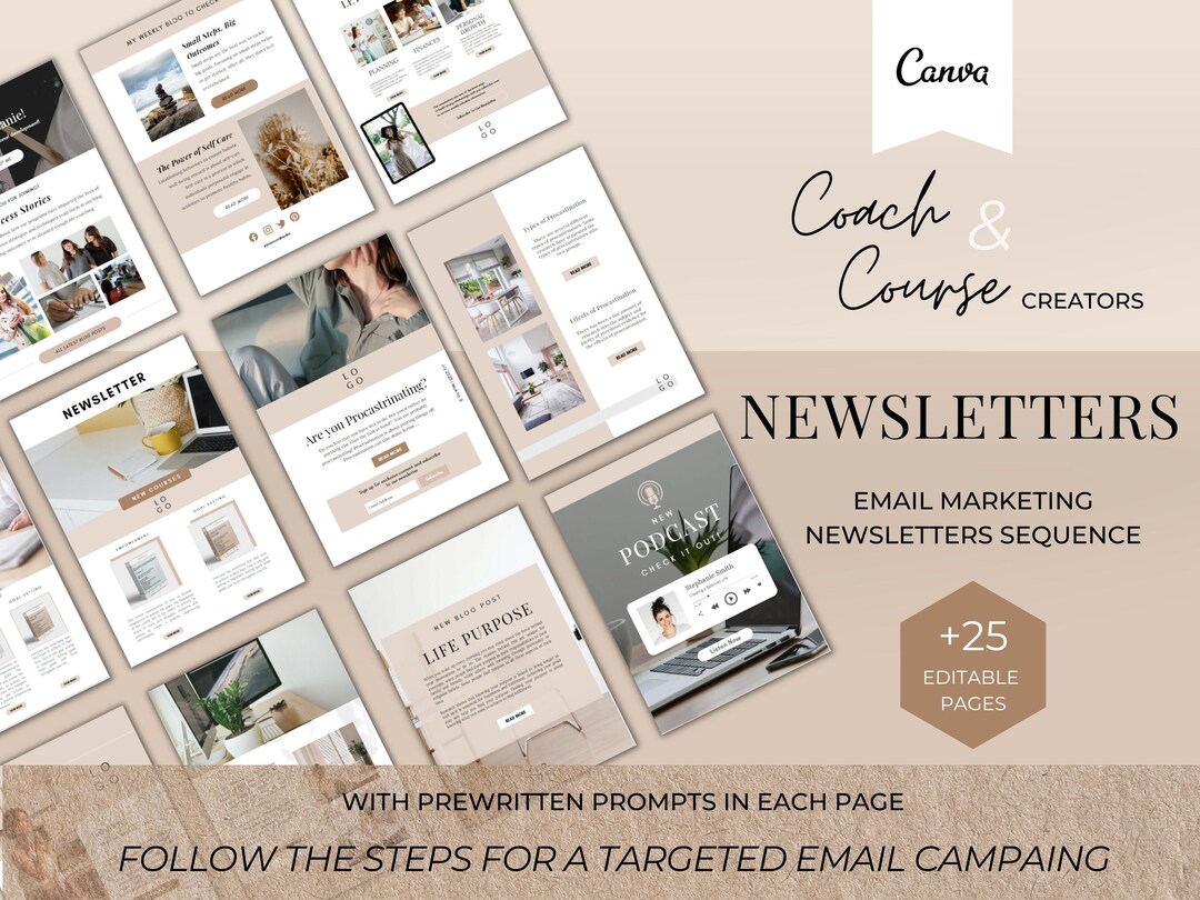 Neutral Email Marketing Email Marketing Campaign Editable - Etsy