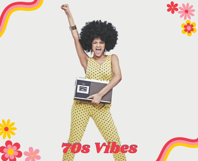 70s Theme Party Overlay, Birthday Overlay, 360 Photo Booth Overlay, 360 ...