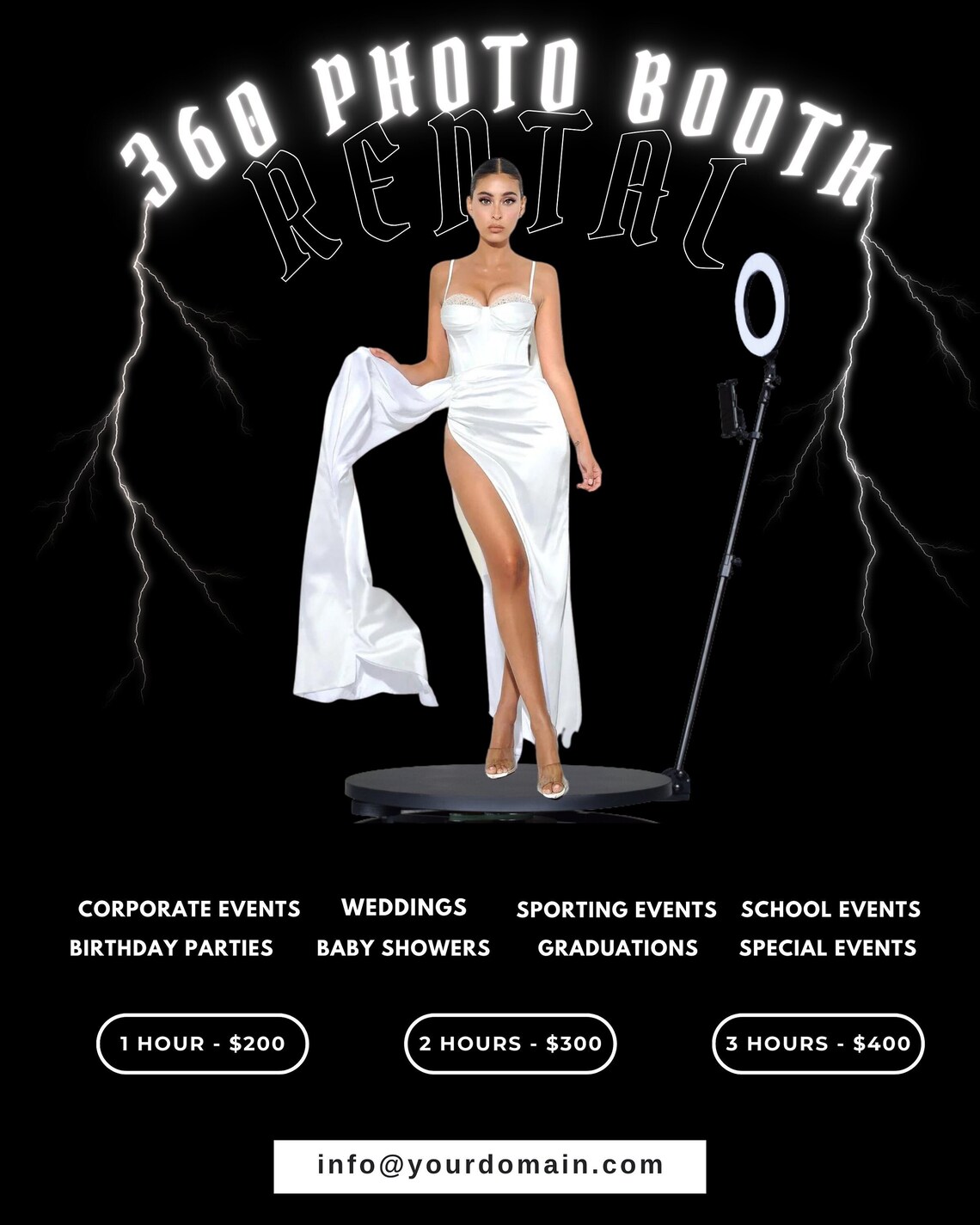 360 Photo Booth Flyer, Price List, 360 Photobooth Flyer, 360 Video ...