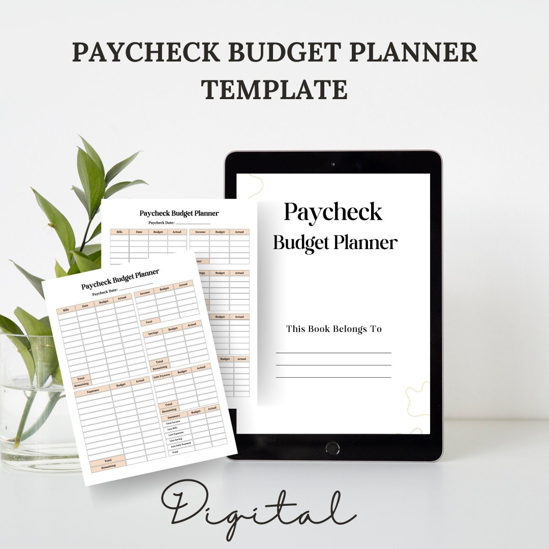 Paycheck Budget Planner, Bi Weekly Paycheck Planner, Paycheck Budget ...