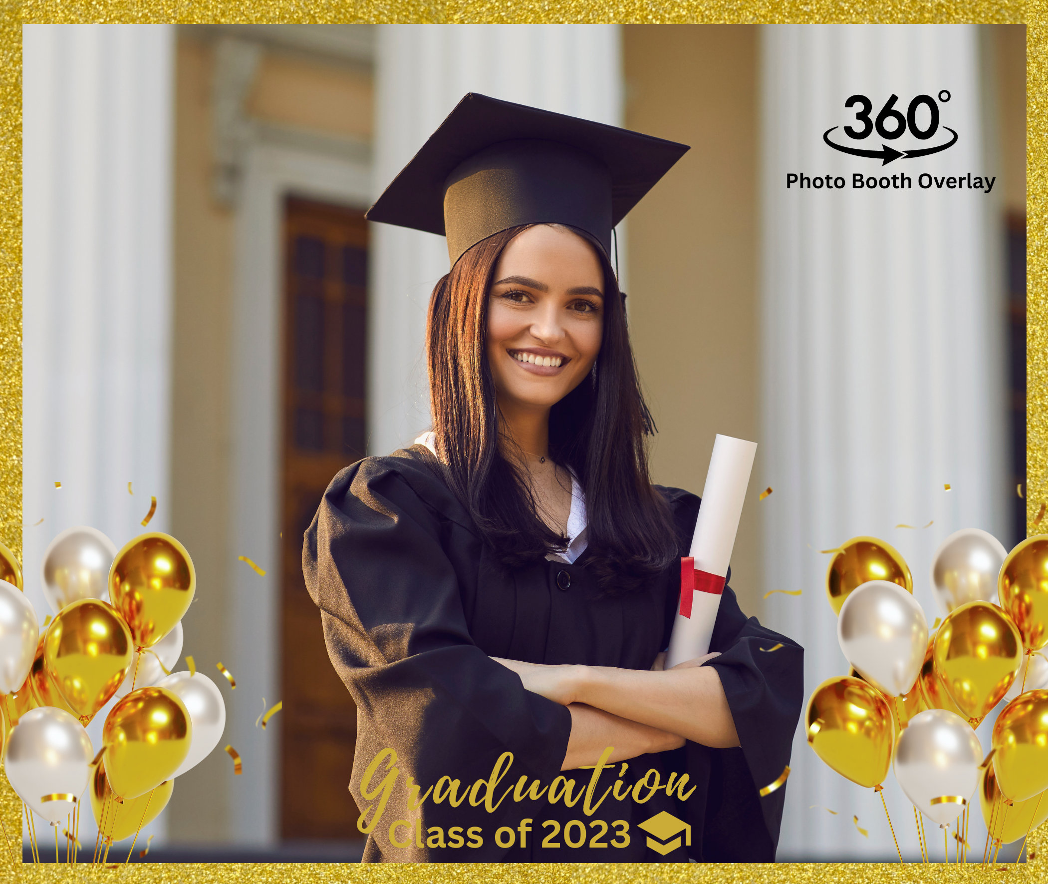 Graduation 360 Overlay, 360 Photo Booth Overlay, 360 Booth Overlay, 360 ...
