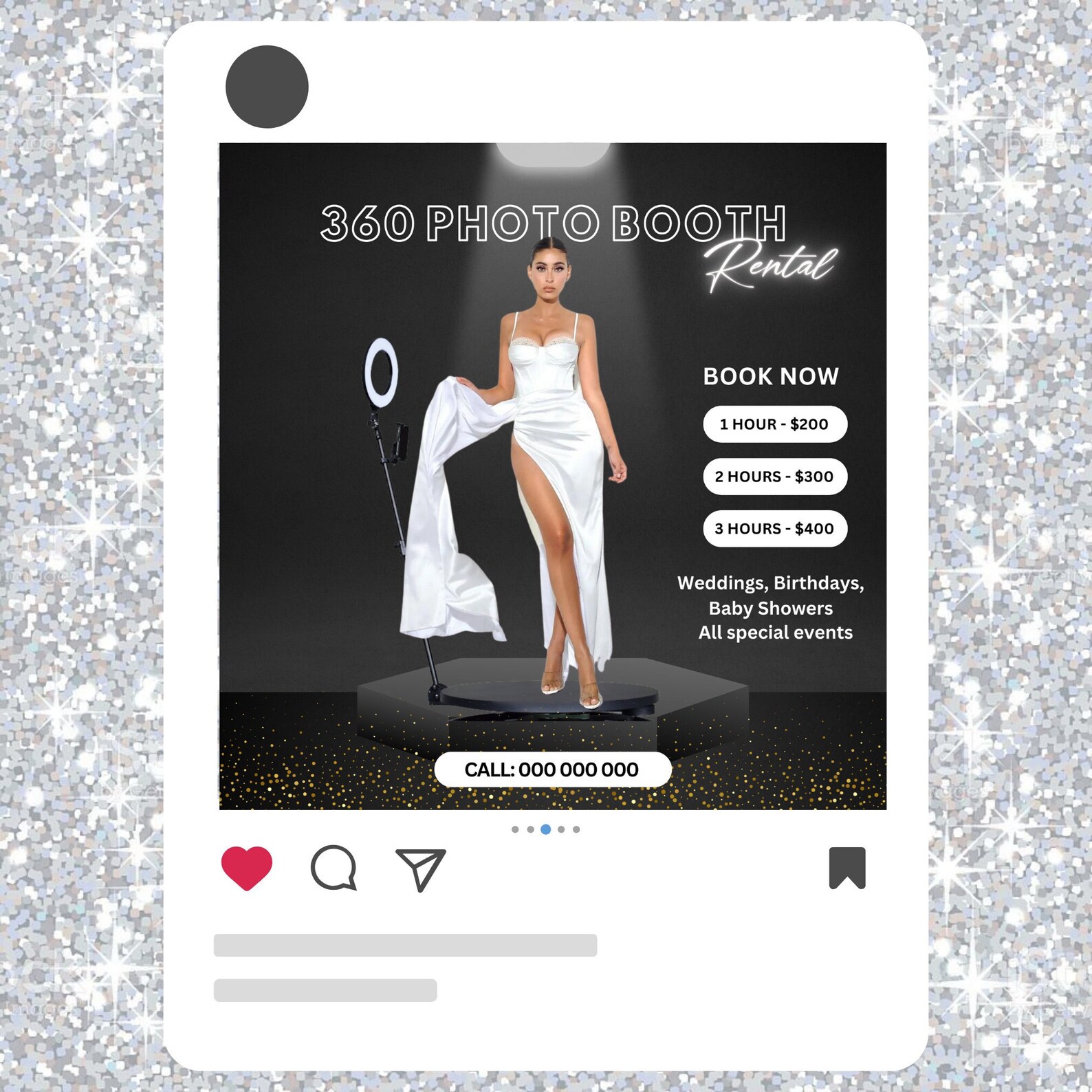 360 Photo Booth Flyer, Photo Booth Rental, Price List, 360 Photobooth ...