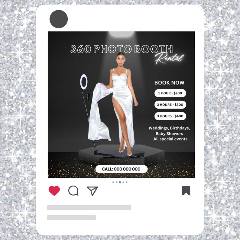 360 Photo Booth Flyer, Photo Booth Rental, Price List, 360 Photobooth ...