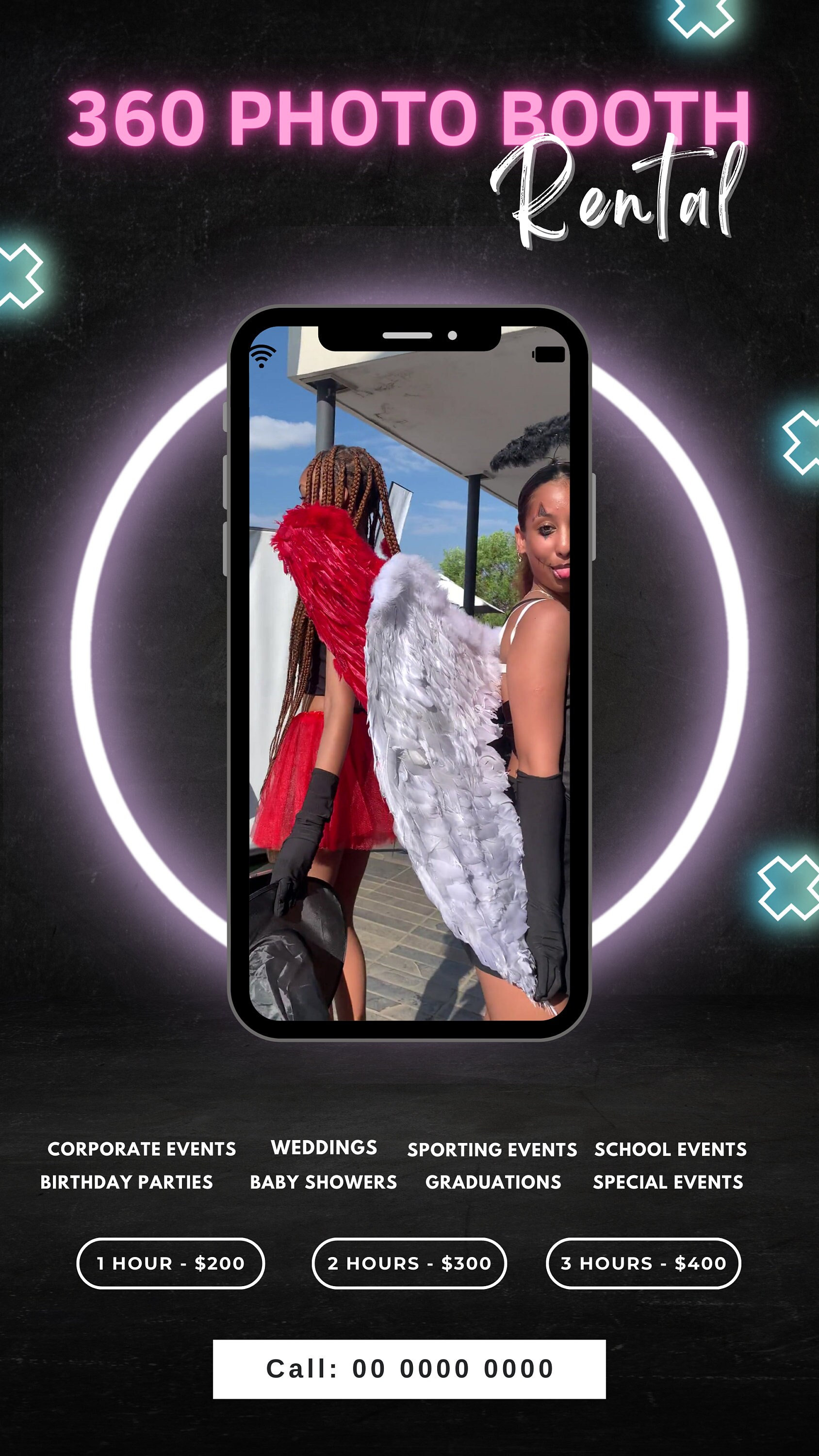 Animated Motion 360 Photo Booth Flyer, Price List 360 Photobooth Flyer ...