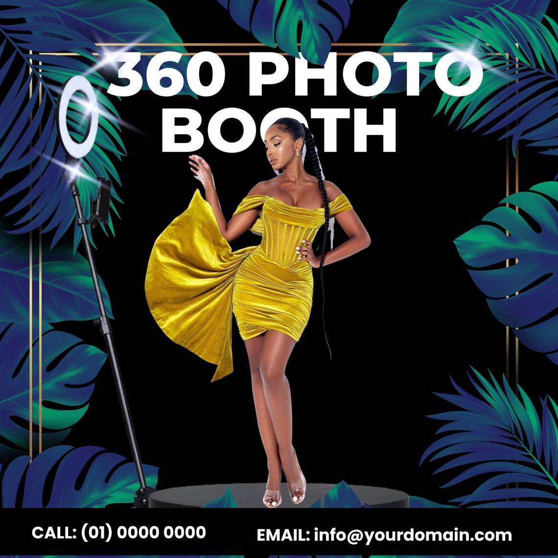 360 Photo Booth Flyer, 360 Photobooth Flyer, 360 Video Booth Flyer, 360 ...