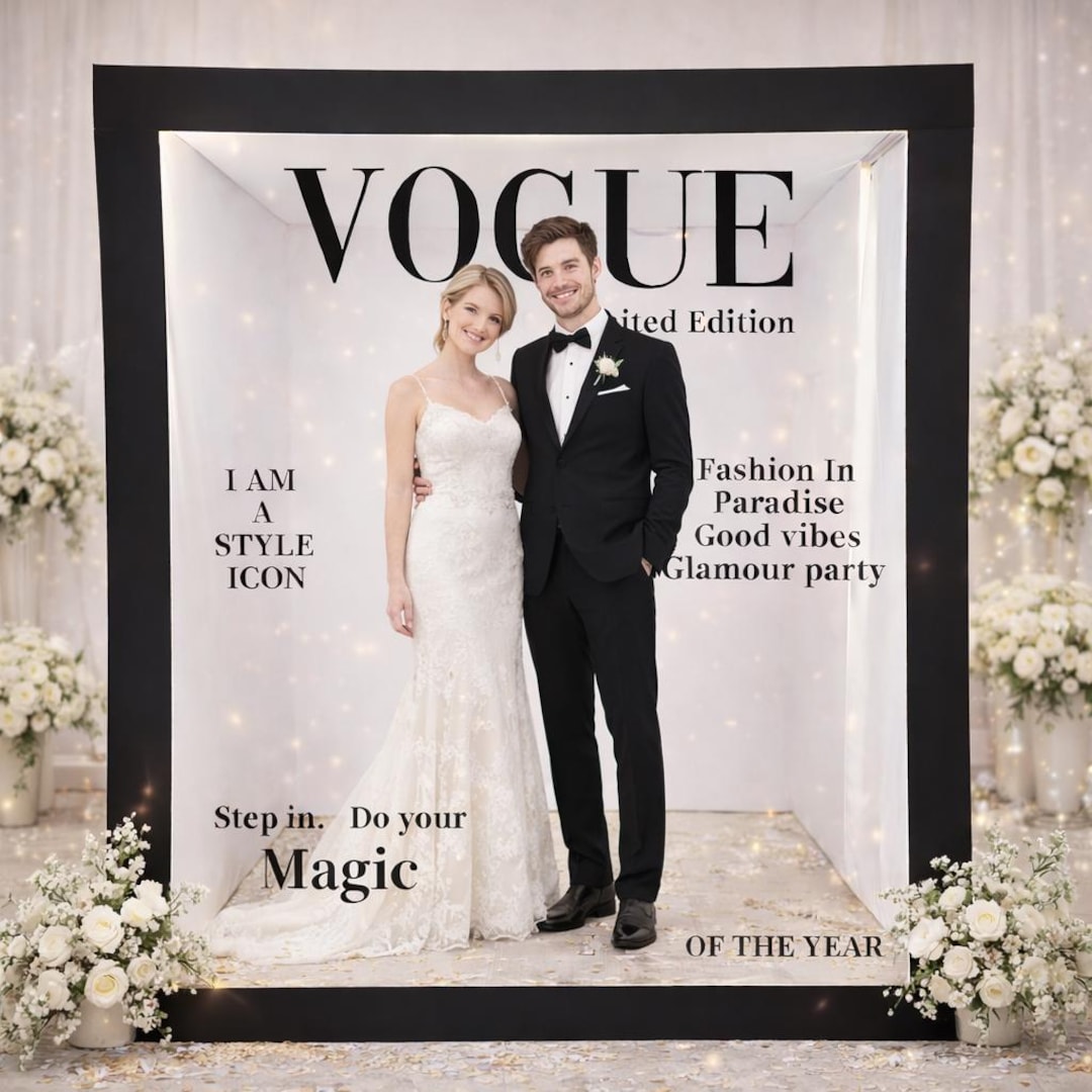 Vogue Magazine Photo Booth Frame | Wedding, Party Event Photo Booth ...