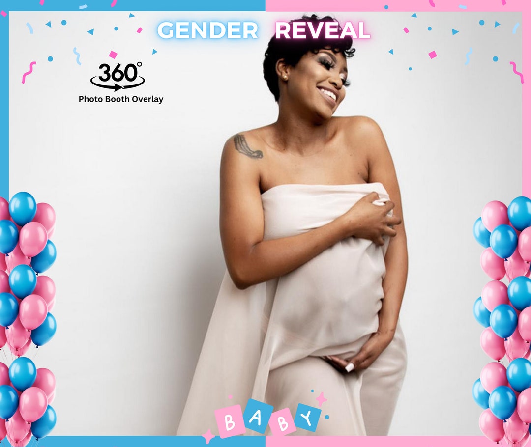 Gender Reveal 360 Photo Booth Overlay, Boy or Girl, 360 Photobooth, Spin Video Overlay, Video ...