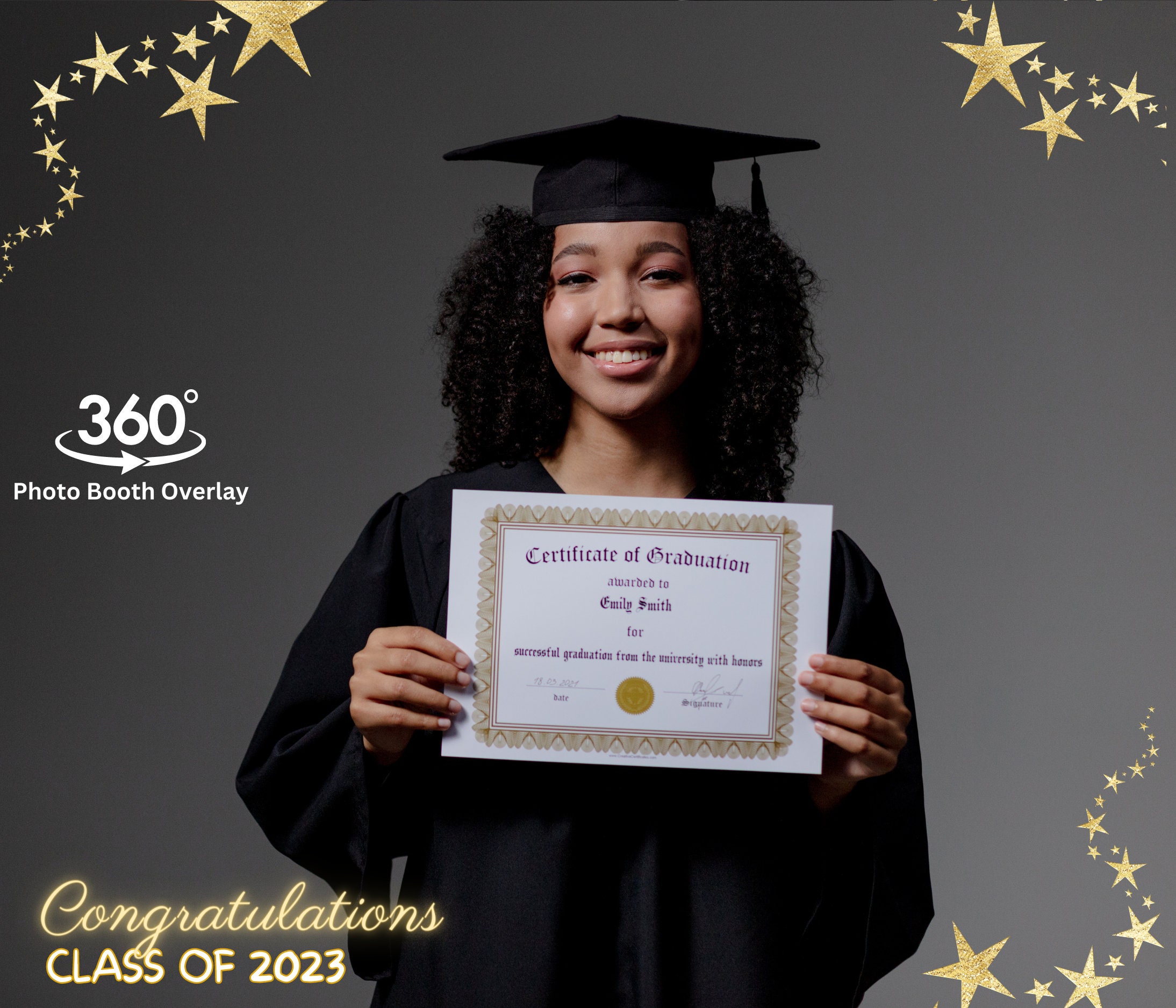 Graduation 360 Overlay, 360 Photo Booth Overlay, 360 Booth Overlay, 360 ...