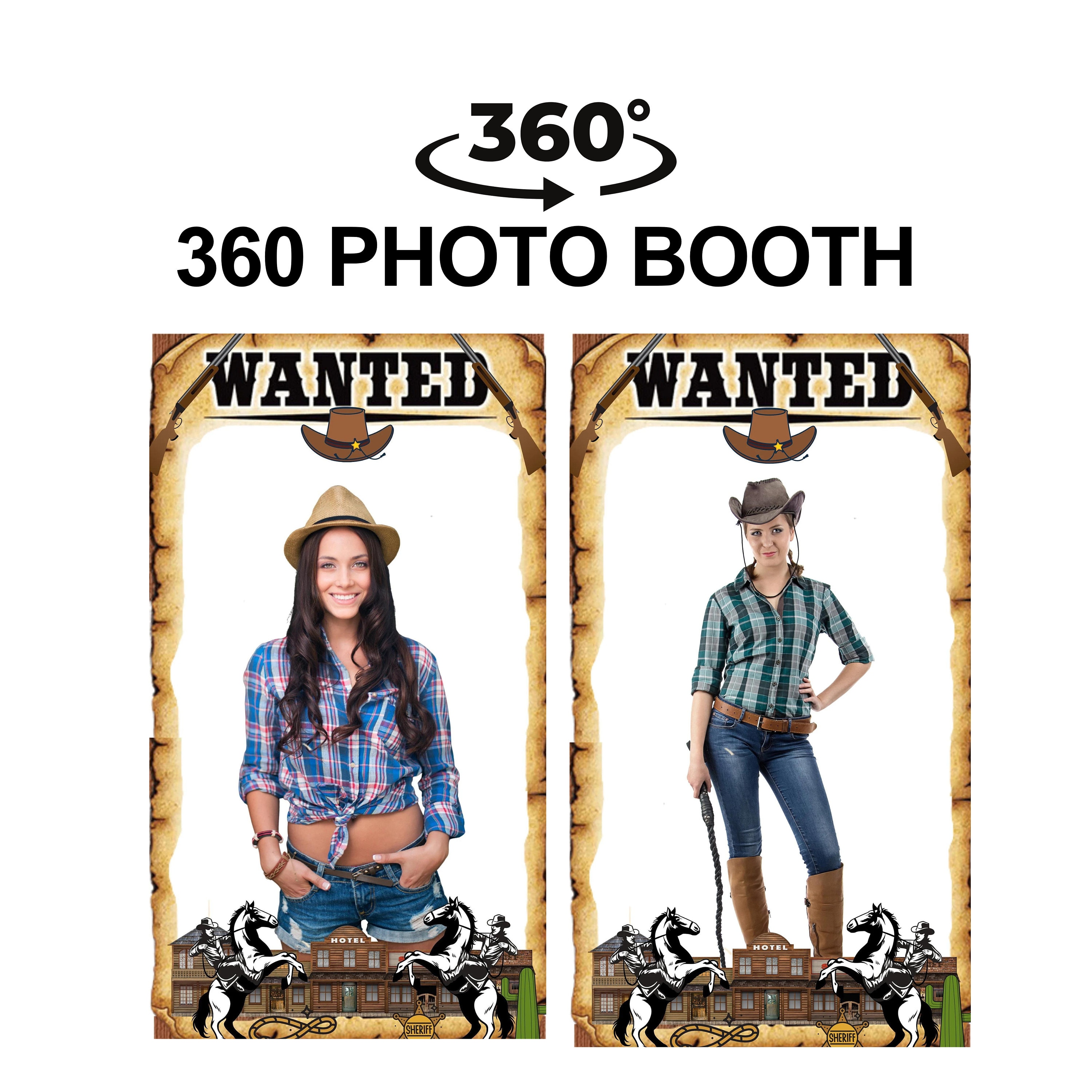 Western 360 Photo Booth Overlay: Wild West Canva Template (digital ...