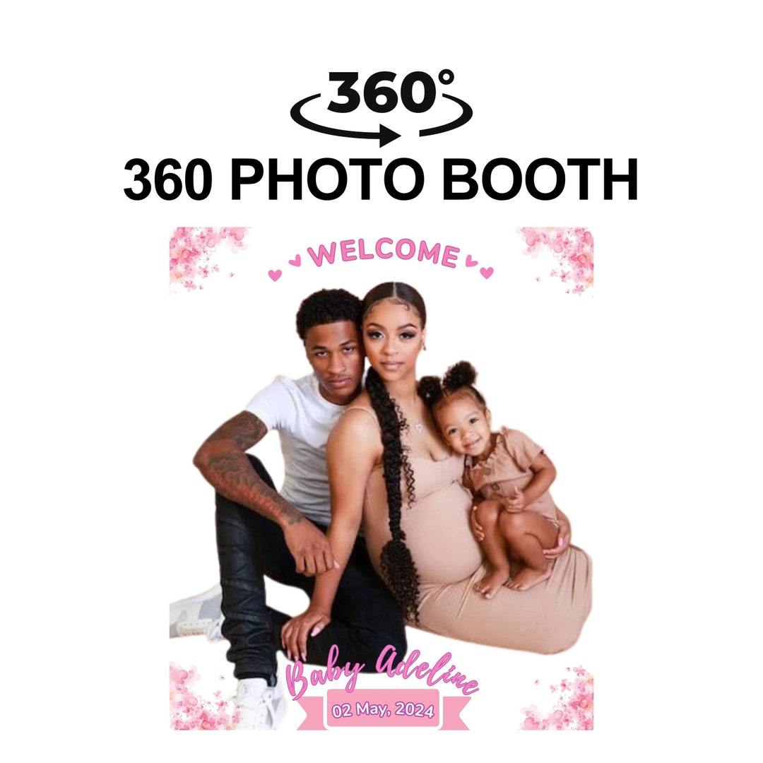 Girl Baby Shower 360 Photo Booth Overlay (digital Download) - Etsy