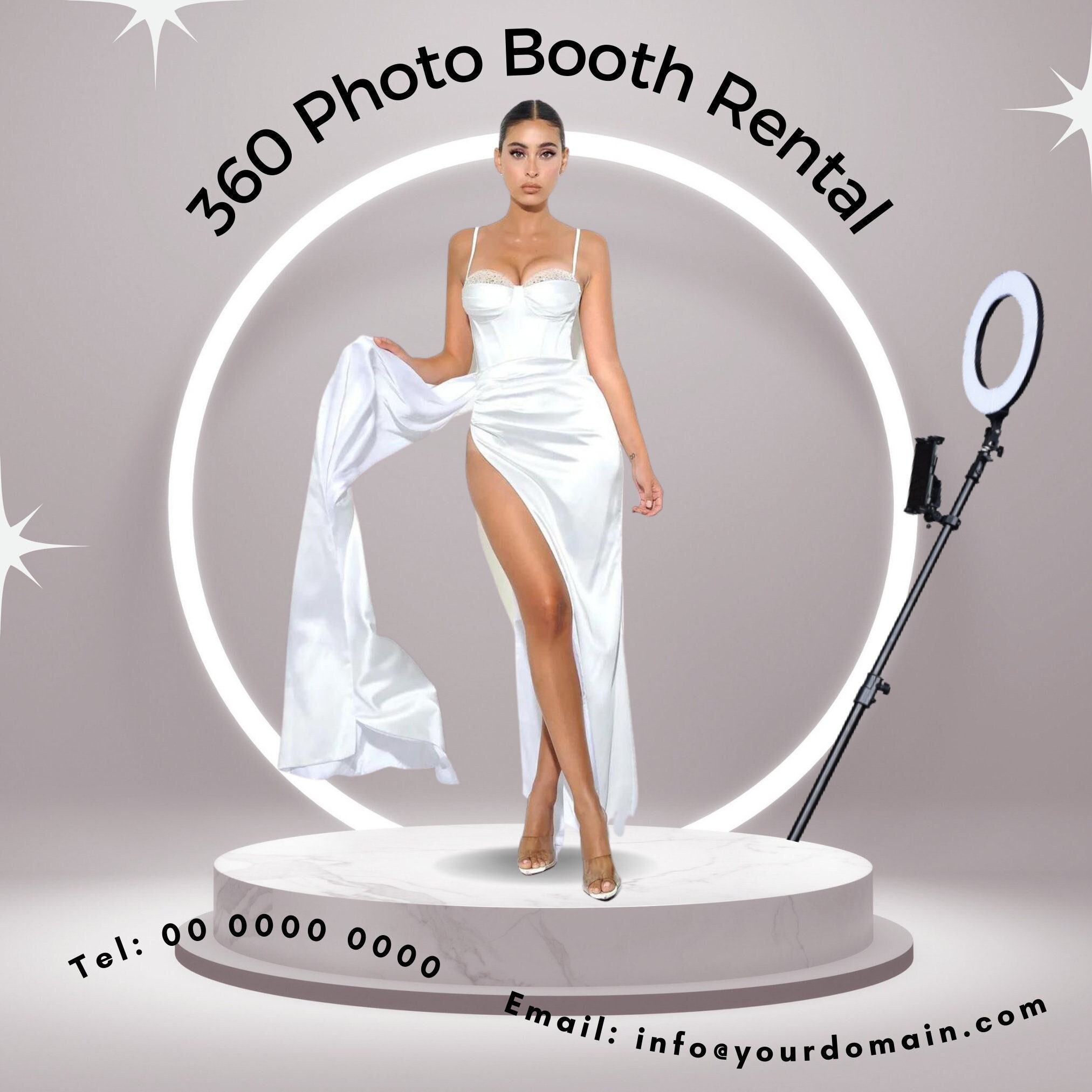 360 Photo Booth Flyer, 360 Photobooth Flyer, 360 Flyer, 360 Video Booth Flyer, 360 Rental Flyer ...