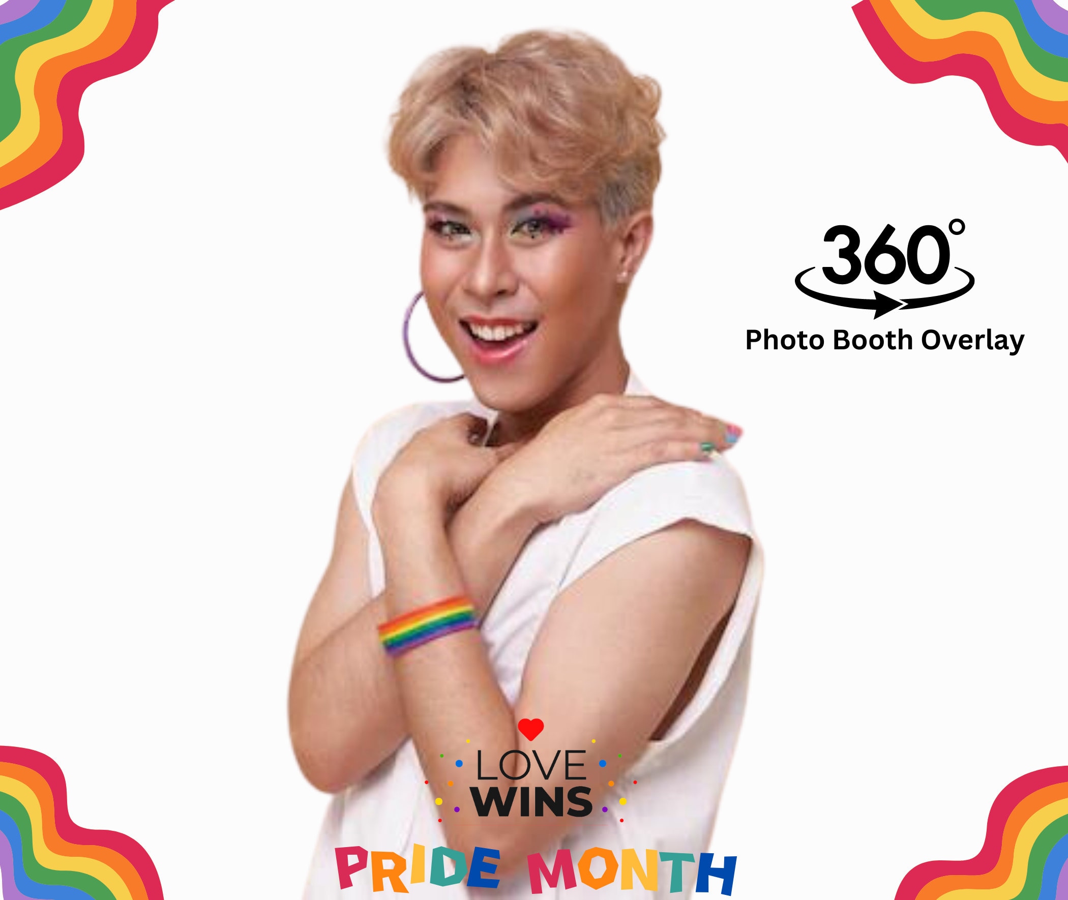 Pride Month Overlay, Pride 360 Photo Booth Overlay, 360 Photobooth ...
