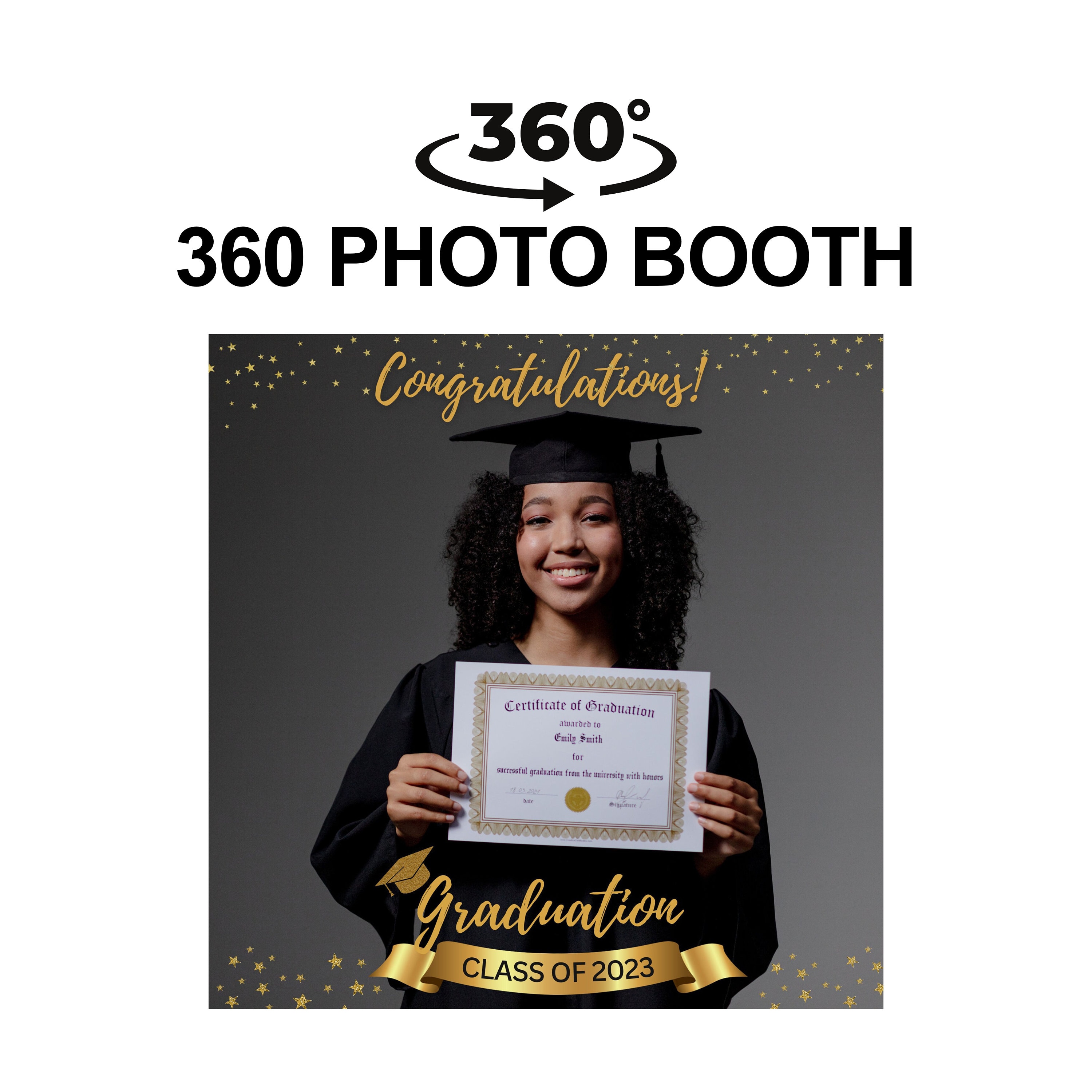 Graduation 360 Overlay, 360 Photo Booth Overlay, 360 Booth Overlay, 360 ...
