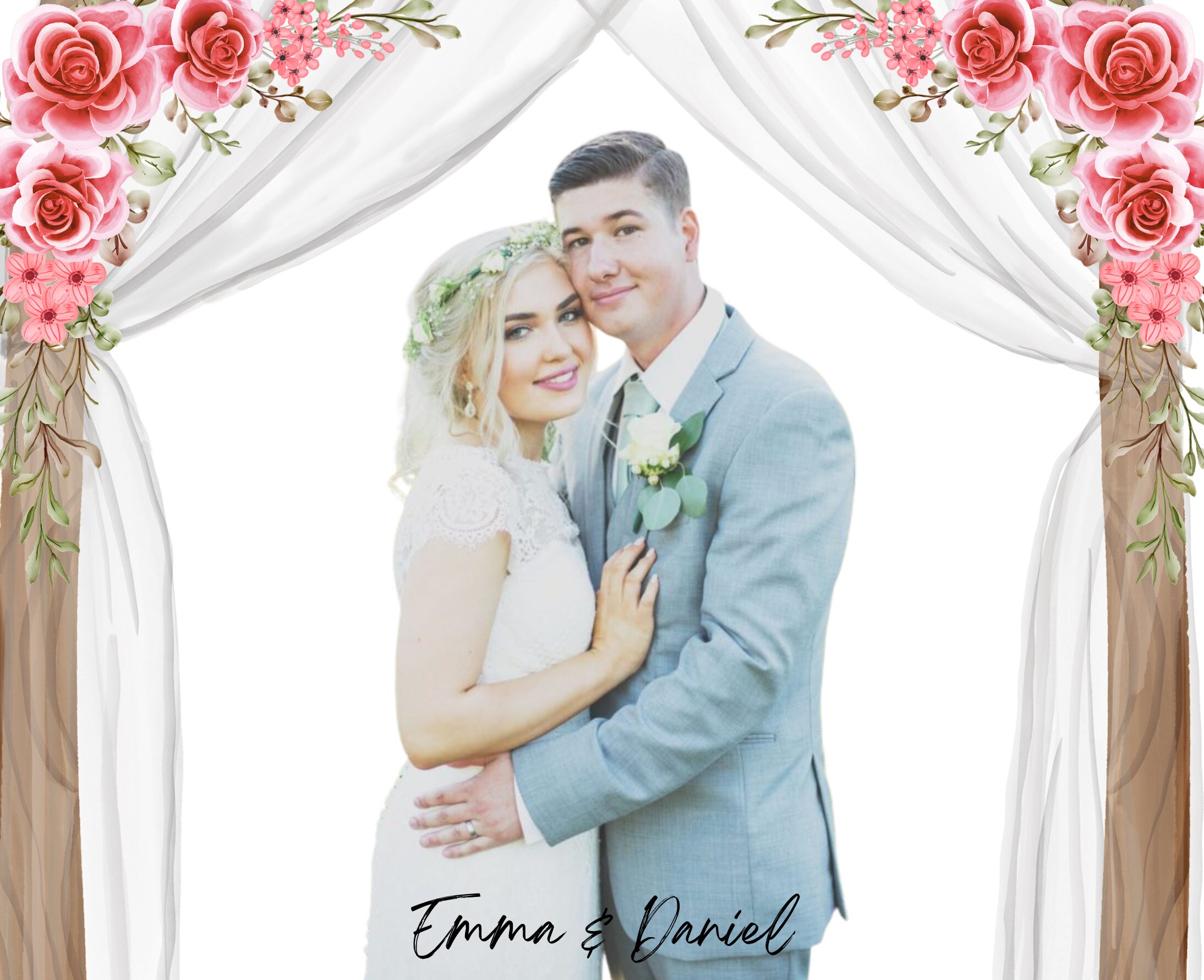 Wedding 360 Photo Booth Overlay, 360 Engagement Overlay Template, 360 ...