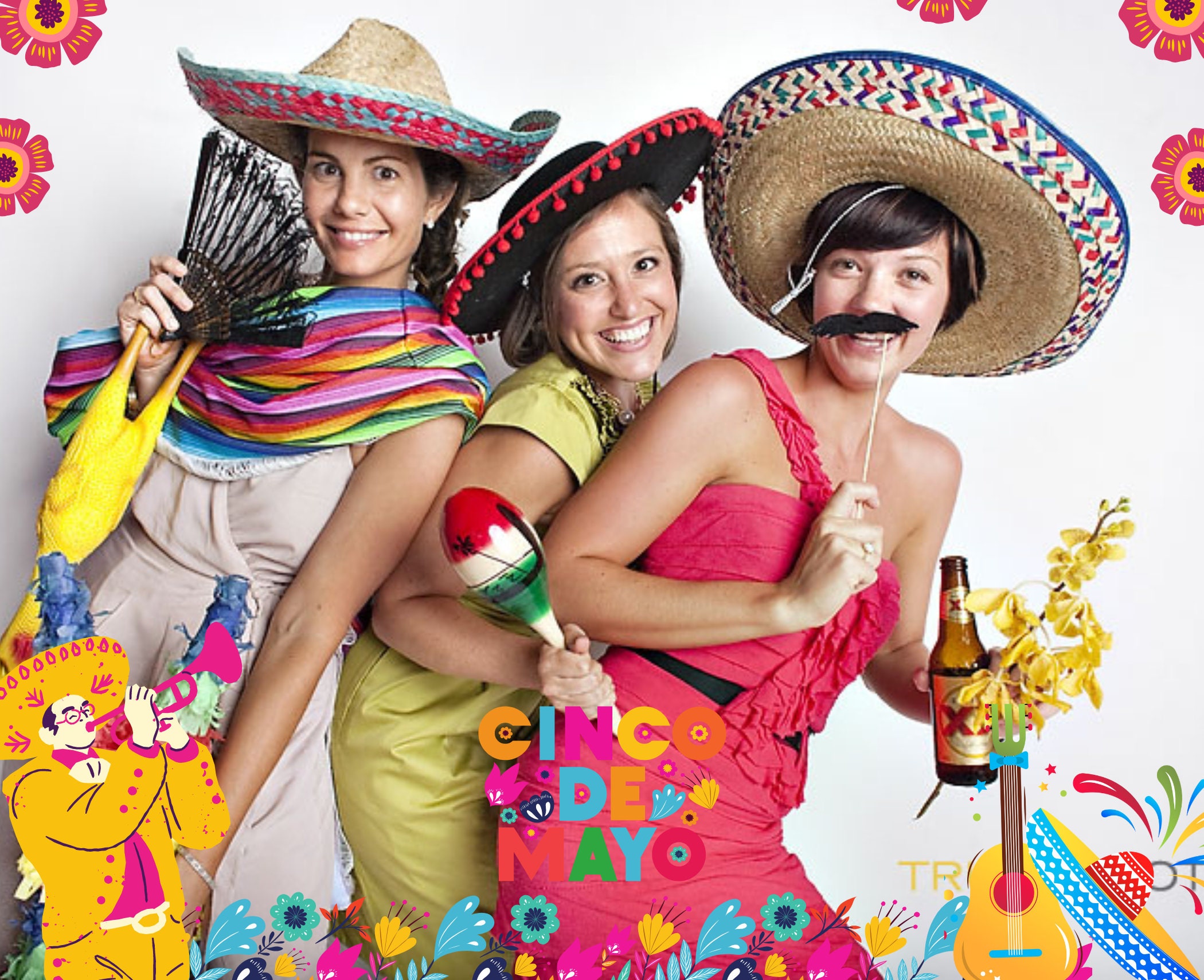 Cinco De Mayo 360 Photo Booth Overlay, Mexican Fiesta Theme Party ...