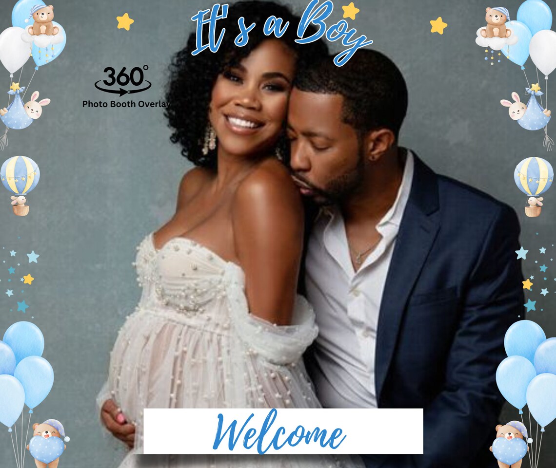 Baby Shower 360 Photo Booth Overlay, 360 Photobooth, Kids Birthday ...