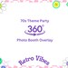 70s Theme Party Overlay, Birthday Overlay, 360 Photo Booth Overlay, 360 ...