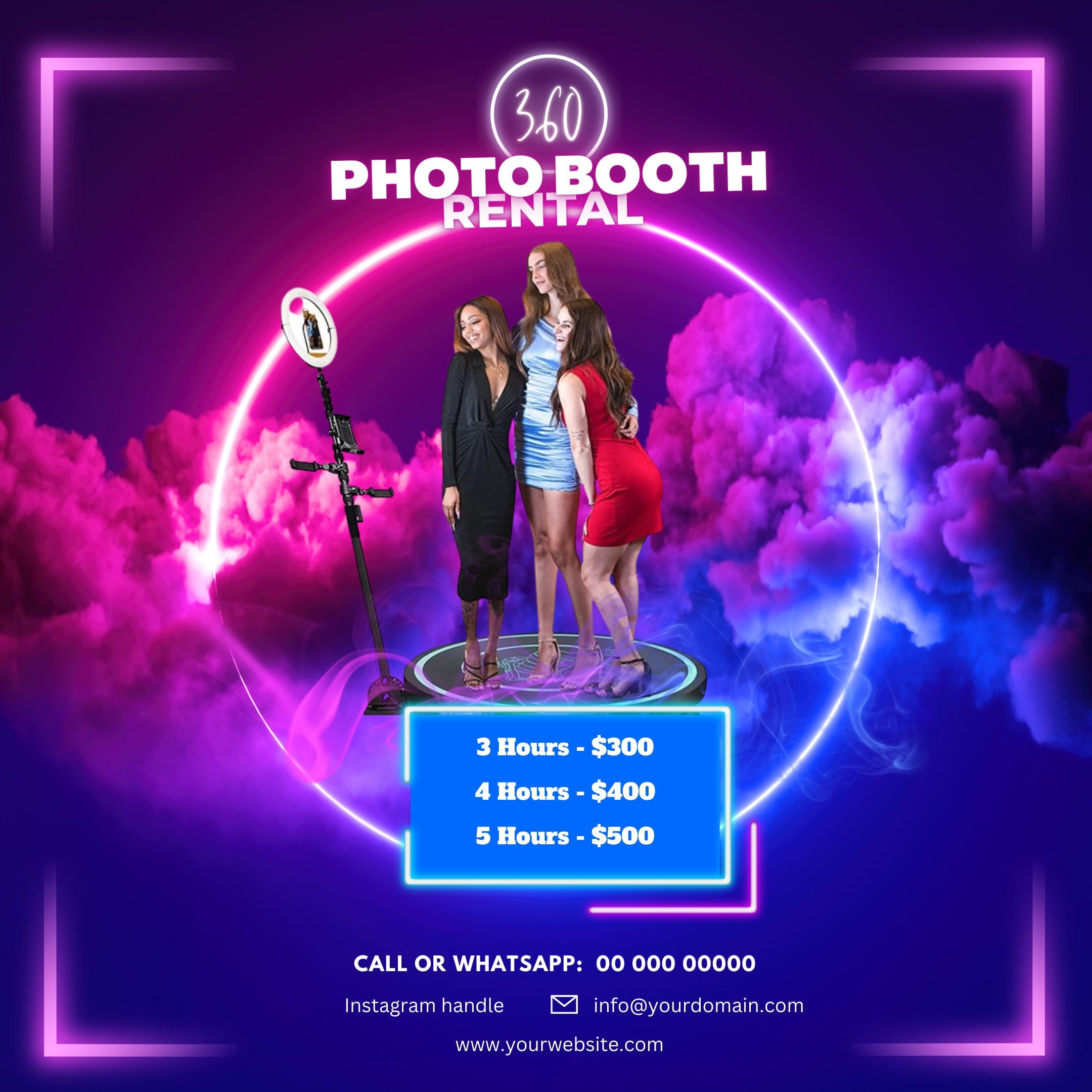 360 Photo Booth Flyer, 360 Photo Booth, 360 Photobooth Flyer, 360 Video ...