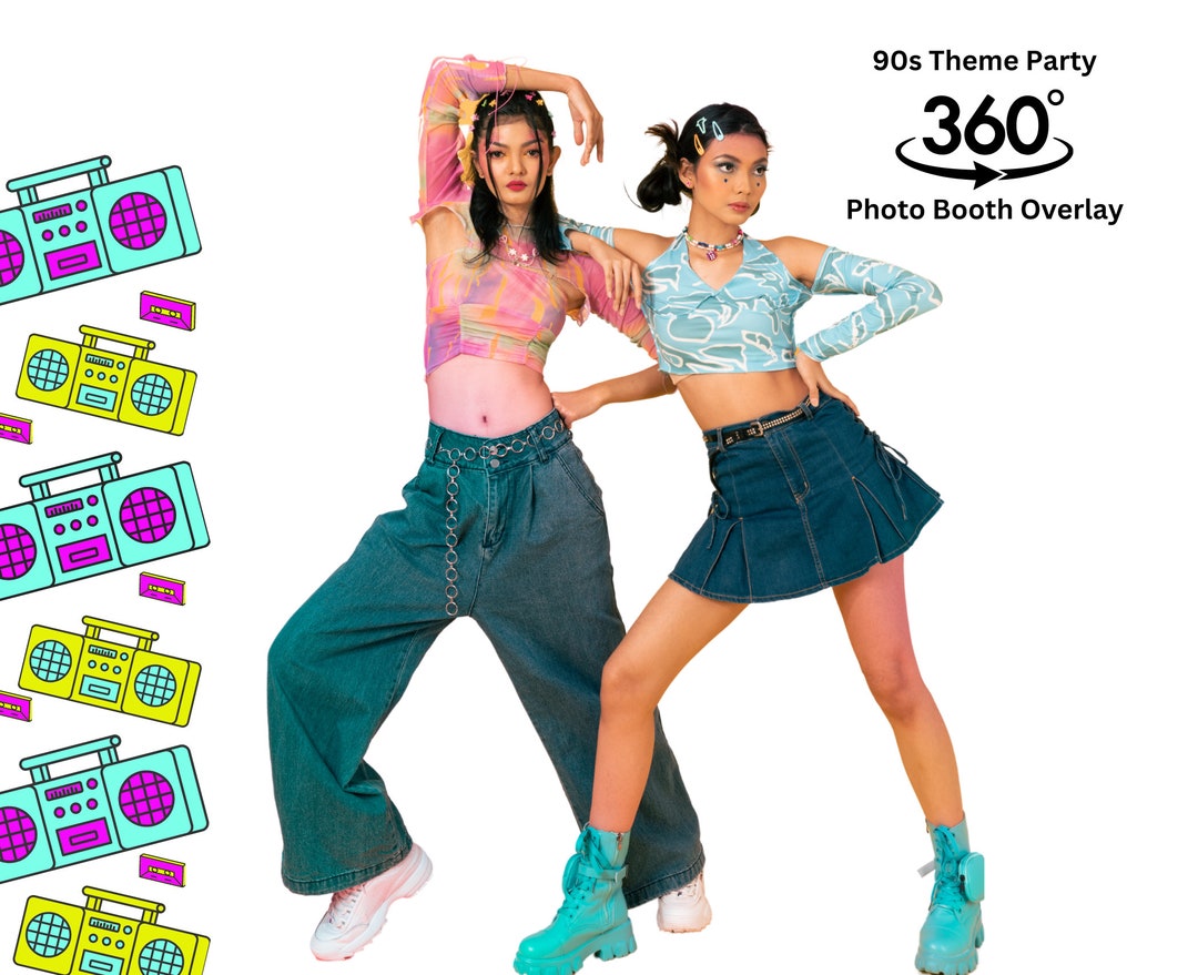 90s Theme Party Overlay, Birthday Overlay, 360 Photo Booth Overlay, 360 ...