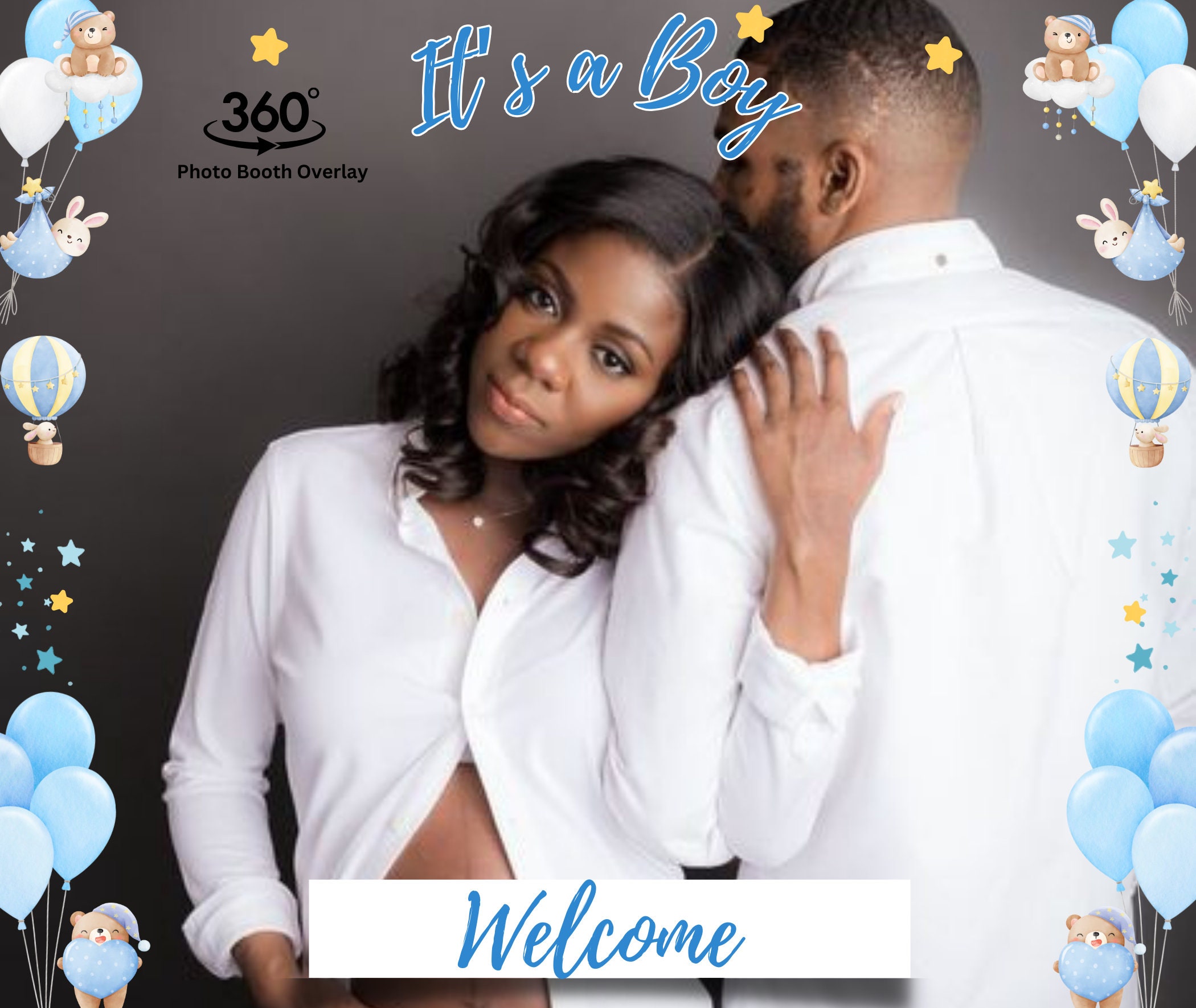 Baby Shower 360 Photo Booth Overlay, 360 Photobooth, Kids Birthday ...