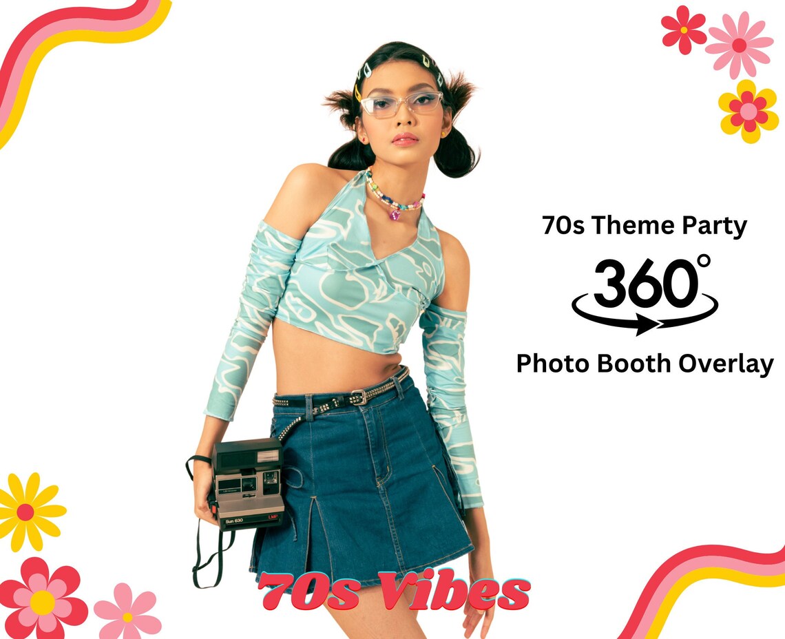 70s Theme Party Overlay Birthday Overlay 360 Photo Booth - Etsy