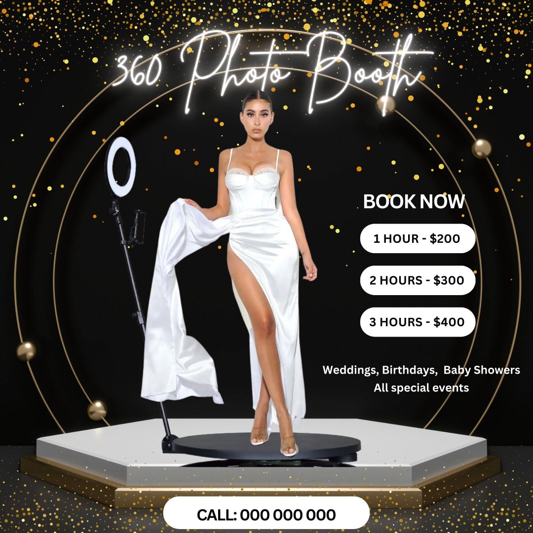 360 Photo Booth Flyer, Photo Booth Rental, 360 Photo Booth Rental, 360 ...