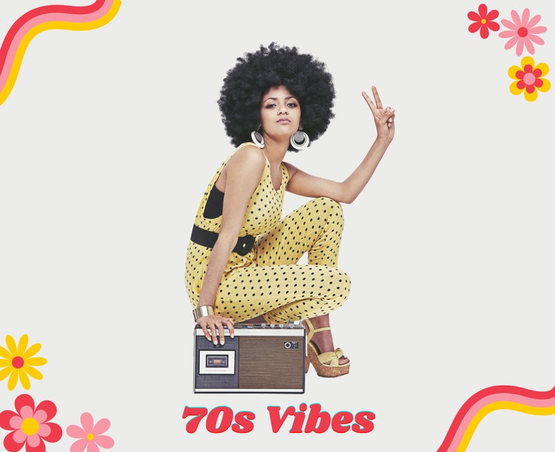 70s Theme Party Overlay, Birthday Overlay, 360 Photo Booth Overlay, 360 ...