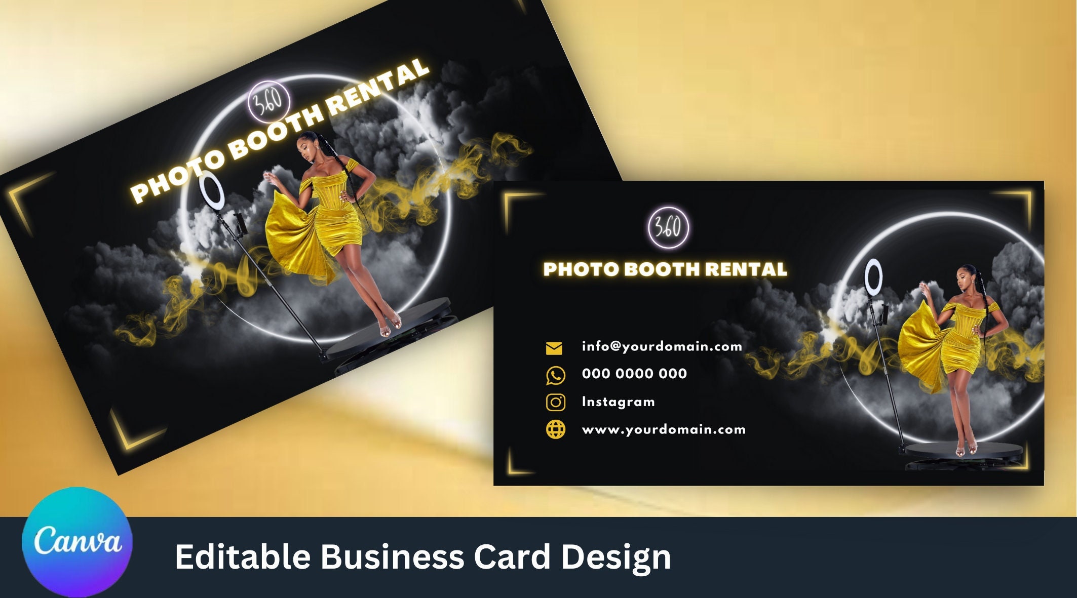 360 Photo Booth 360 Photo Booth Business Card 360 Video Etsy