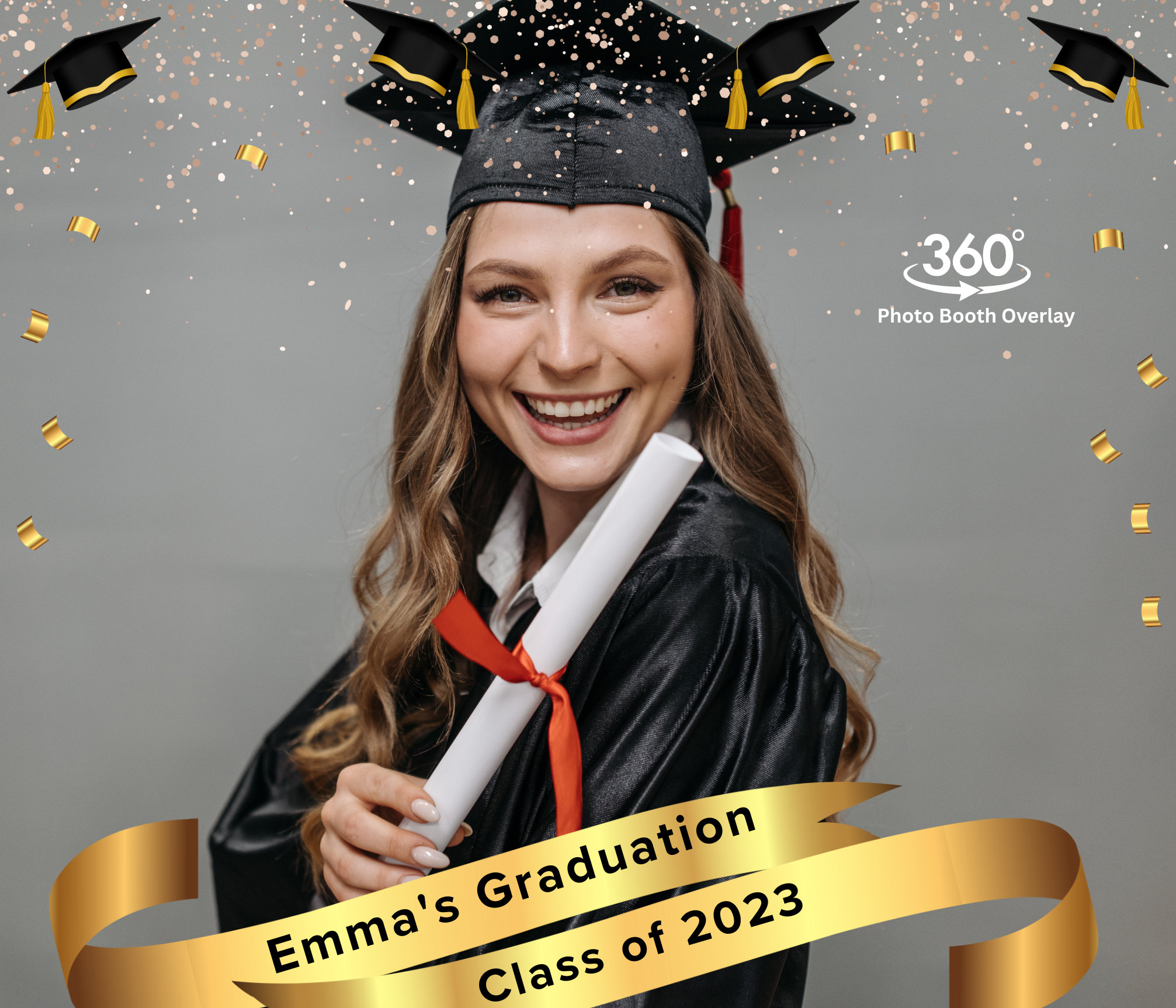 Graduation 360 Overlay, 360 Photo Booth Overlay, 360 Booth Overlay, 360 ...