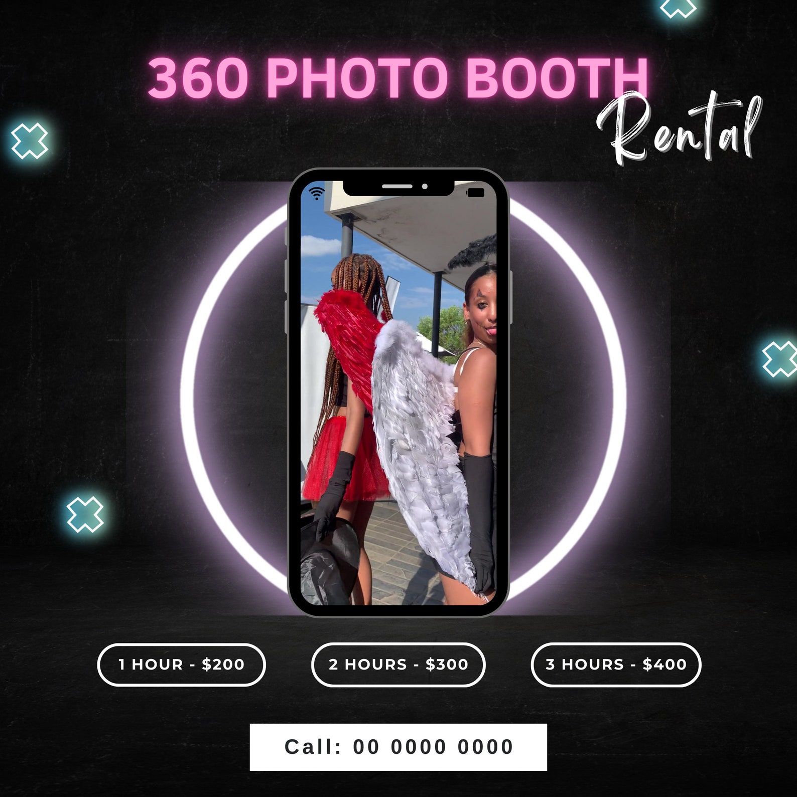 Animated Motion 360 Photo Booth Flyer, Price List 360 Photobooth Flyer ...