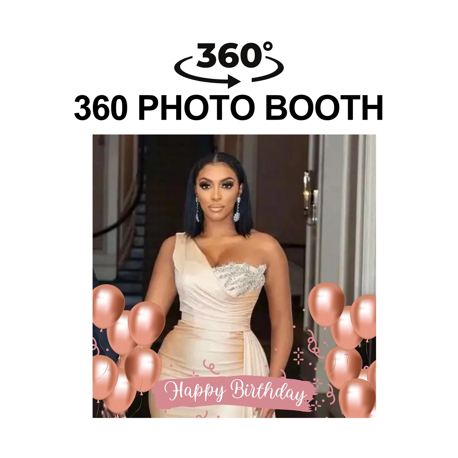 Birthday Overlay, 360 Photo Booth Overlay, Pink 360 Video Booth Overlay ...