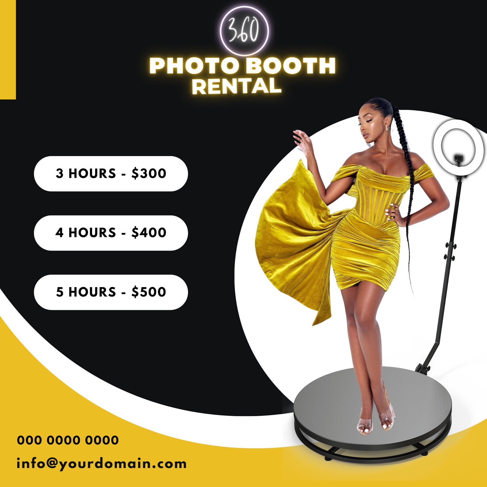 360 Photo Booth, Price List, 360 Photo Booth Flyer, 360 Video Booth ...