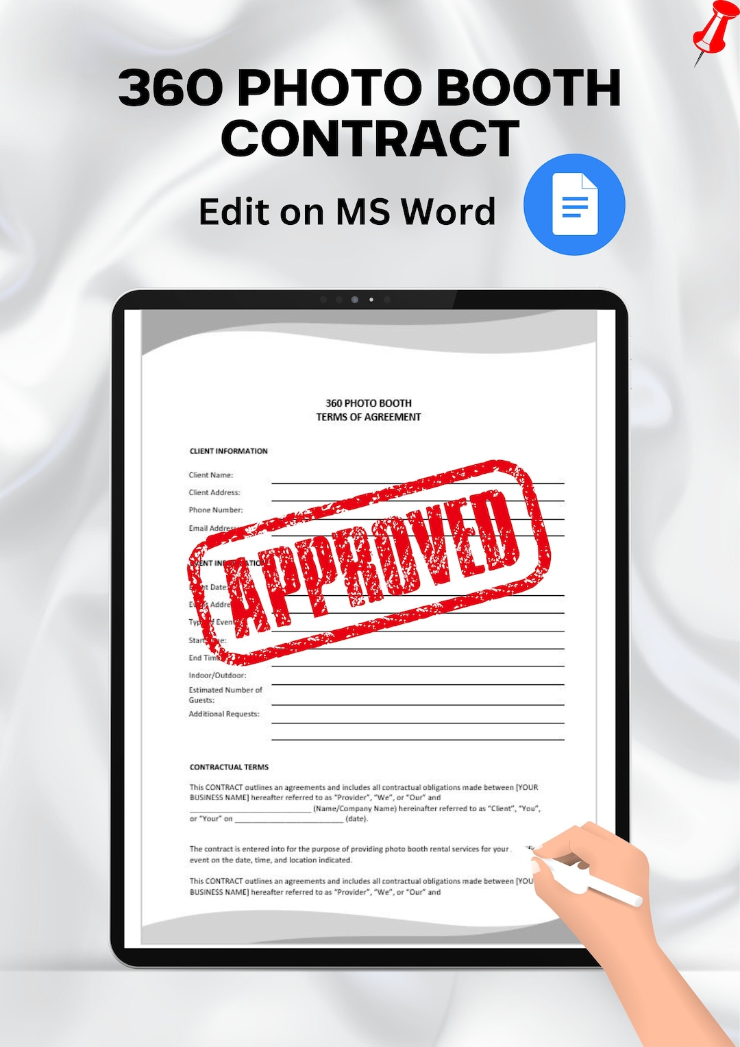 360 Photo Booth Contract, 360 Booth Contract, Template, 360 Video Booth ...