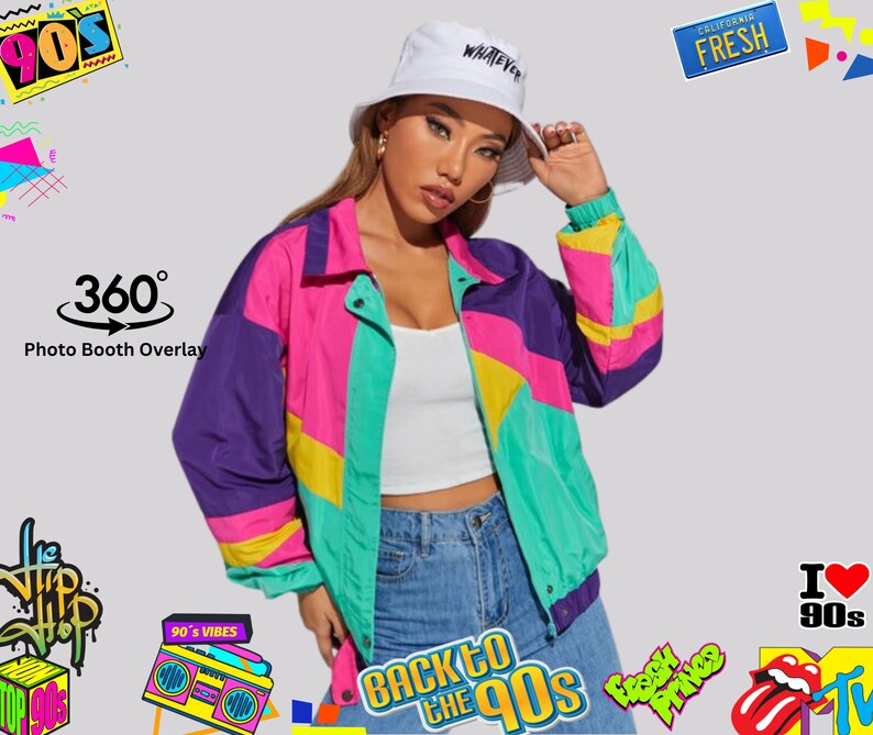 90s Theme Party Birthday 360 Video Booth Overlay Touchpix Overlay Bday ...