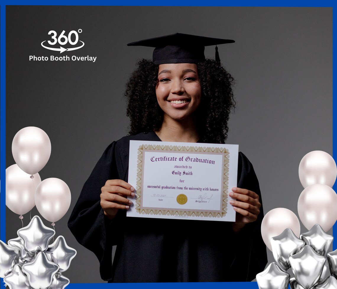 Graduation 360 Overlay, 360 Photo Booth Overlay, Birthday Overlay, 360 ...