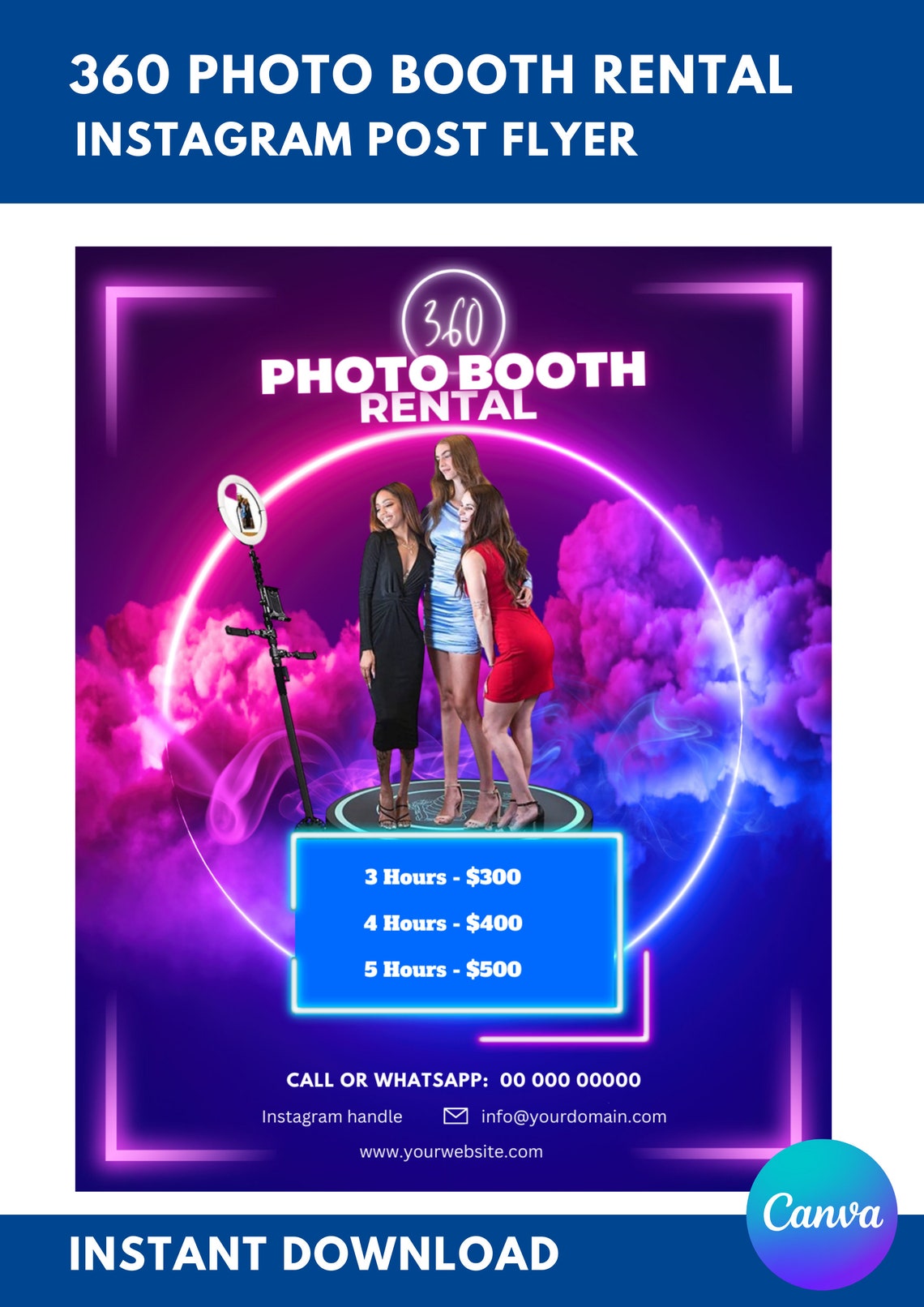 360 Photo Booth Flyer, 360 Photo Booth, 360 Photobooth Flyer, 360 Video ...