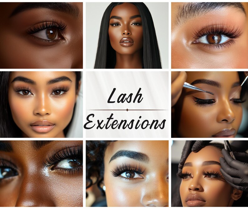Melanin Lash Stock Photos: Black Beauty, Eyelash Extensions, Salon ...