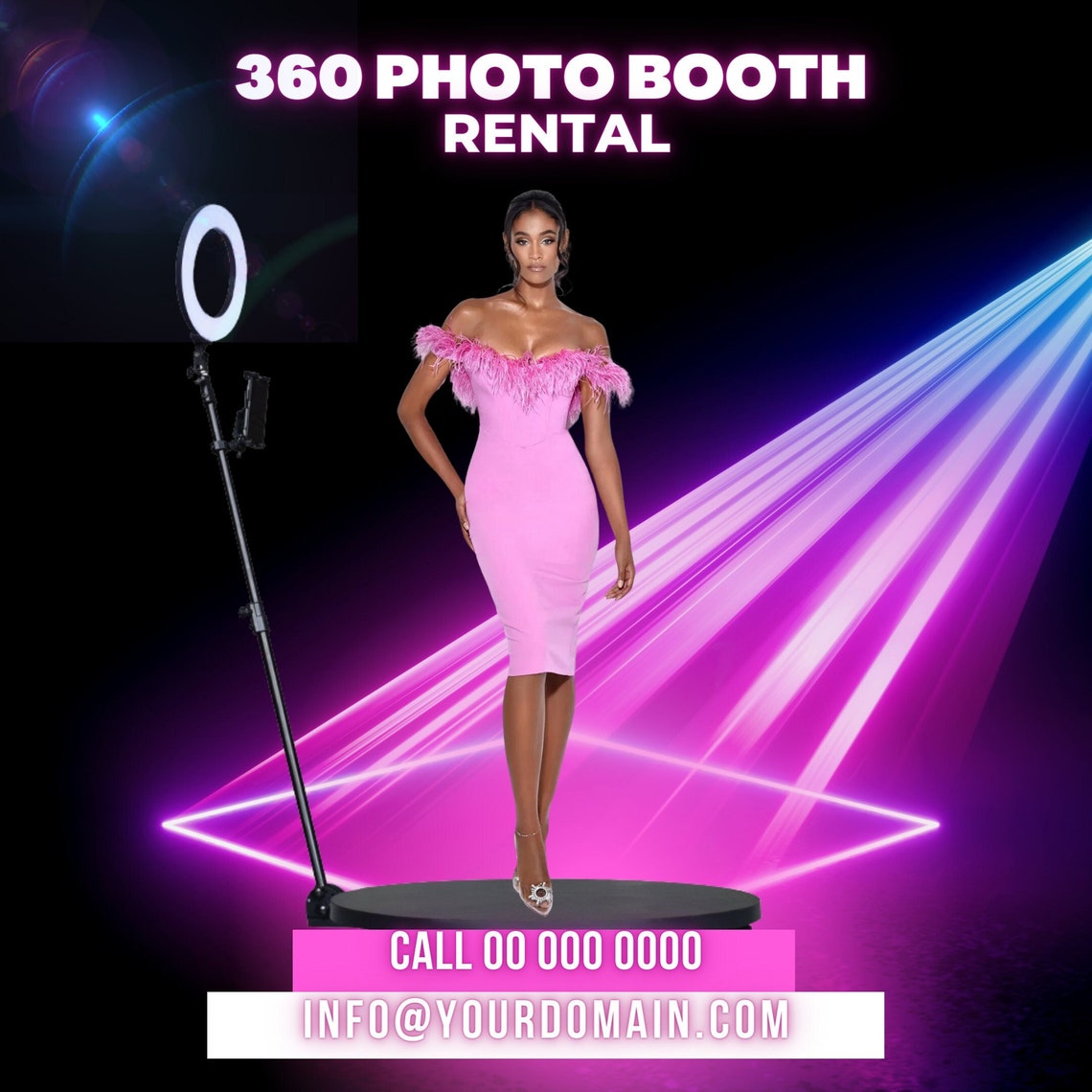 360 Photo Booth, 360 Photo Booth Flyer, 360 Video Booth, DIY ...