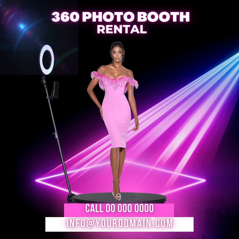 360 Photo Booth, 360 Photo Booth Flyer, 360 Video Booth, DIY ...