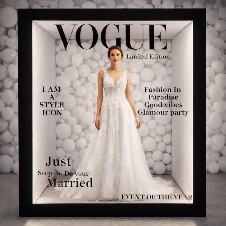 Vogue Magazine Photo Booth Frame | Photo Box | Customized Wedding ...