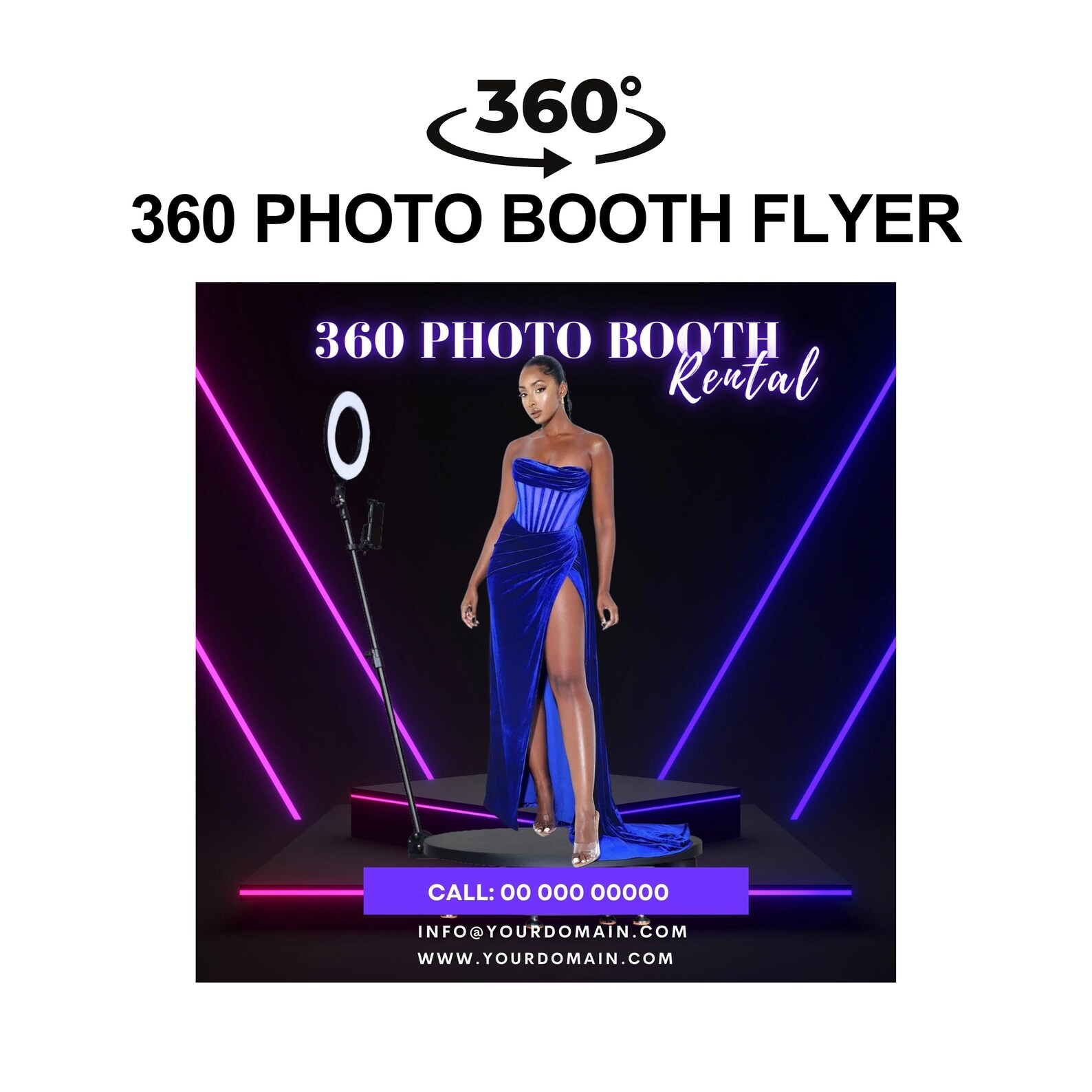 360 Photo Booth Flyer, 360 Booth Rental, 360 Video Booth, 360 ...