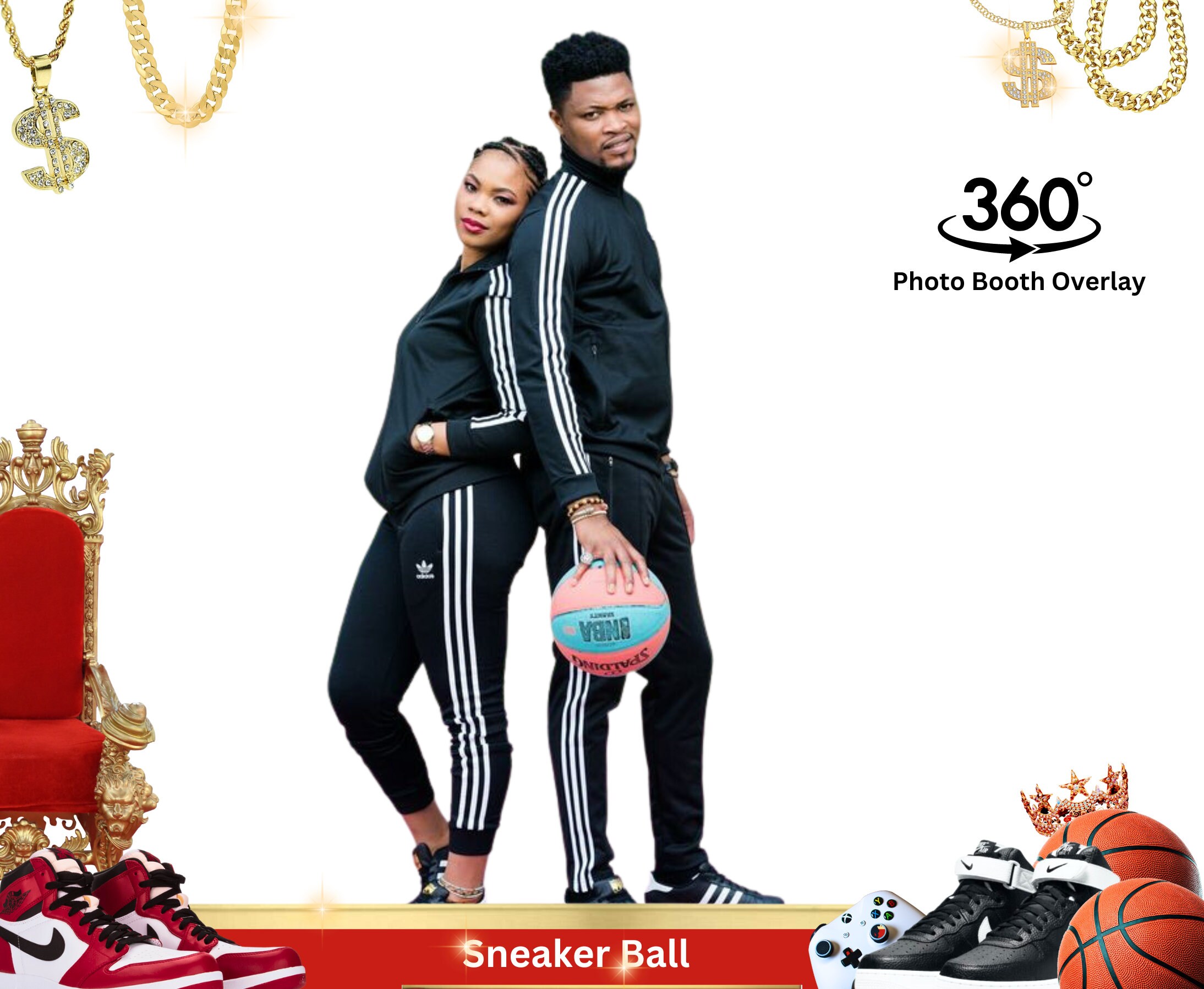 Sneakers Ball Theme Party Birthday 360 Video Booth Overlay Touchpix ...