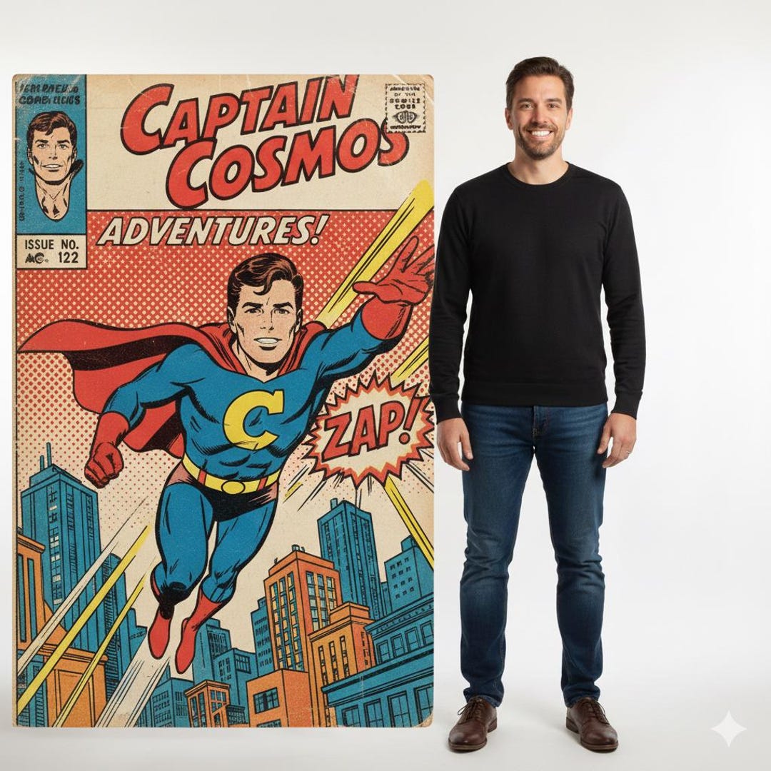 Personalized Comic Book Cover Portrait From Your Photo/ Vintage Retro ...